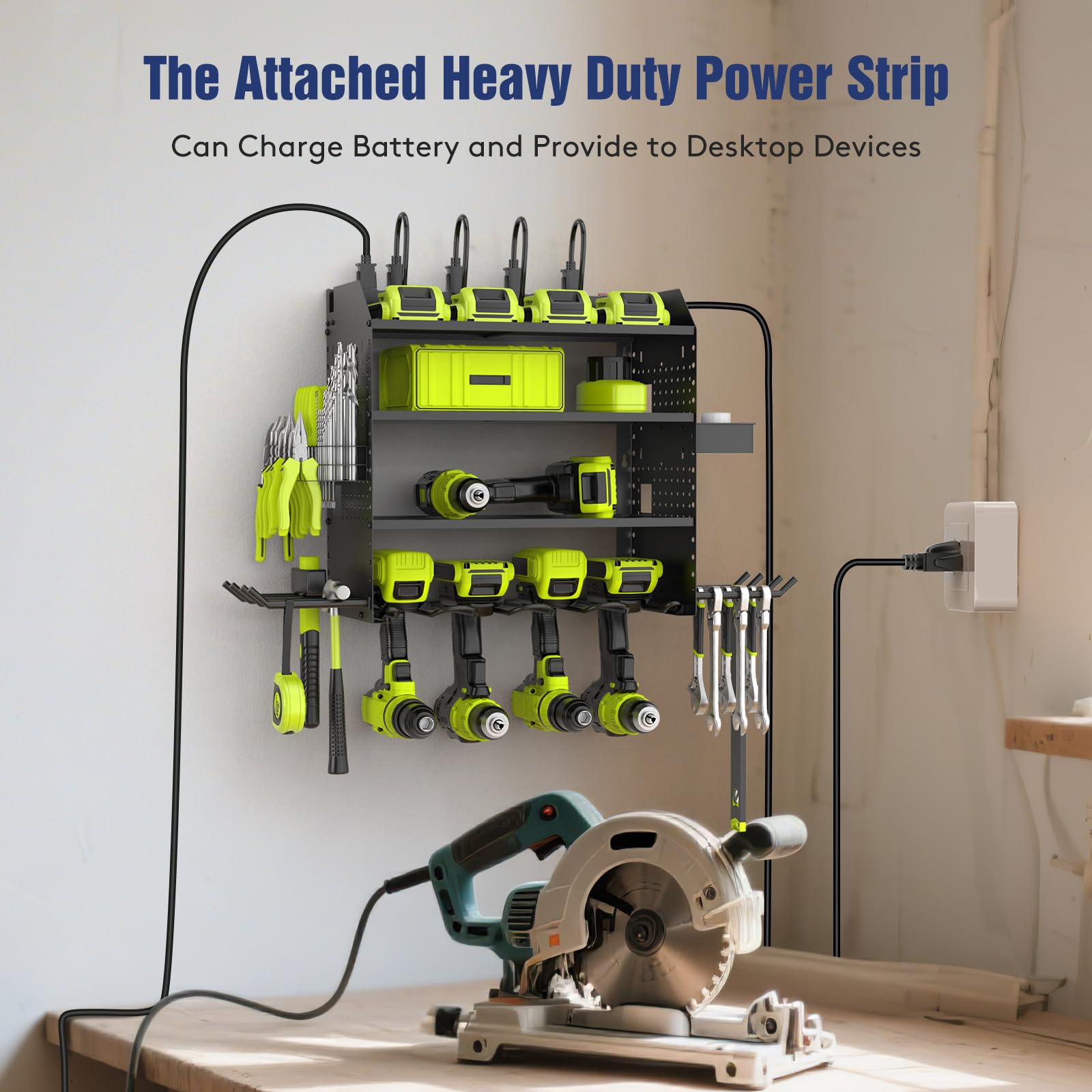Snapklik.com : Heavy Duty Power Tool Organizer Wall Mount