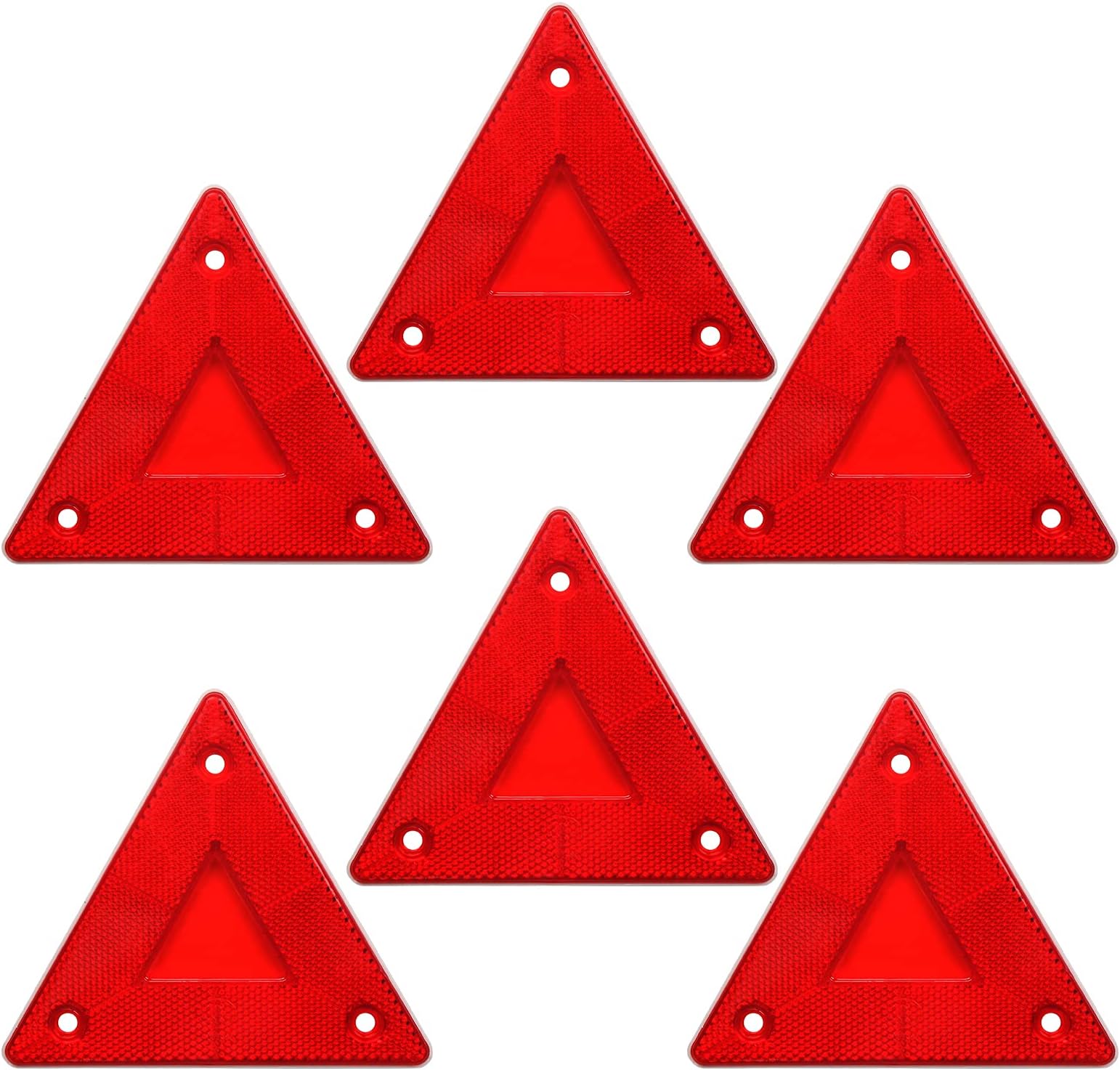 Amazon.com: Enjoyist 6-Pack Red Safety Reflector Warning Sign, Slow ...