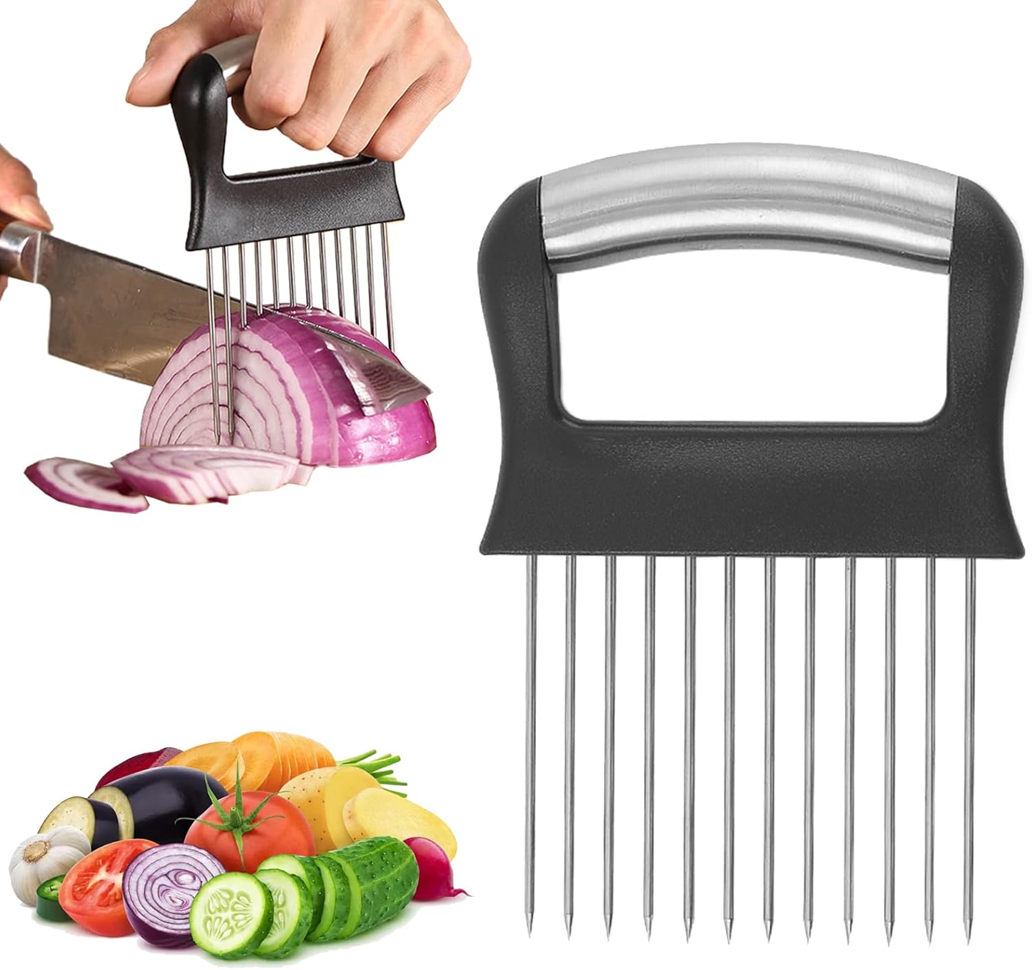 Amazon.com: FANTEXY Onion Holder for Slicing, Large Onion Cutter for ...