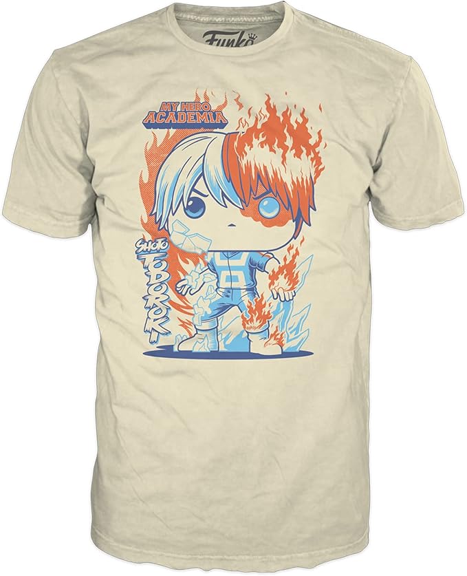 Amazon.com: Funko Pop! Boxed Tee: My Hero Academia - Shoto Todoroki ...