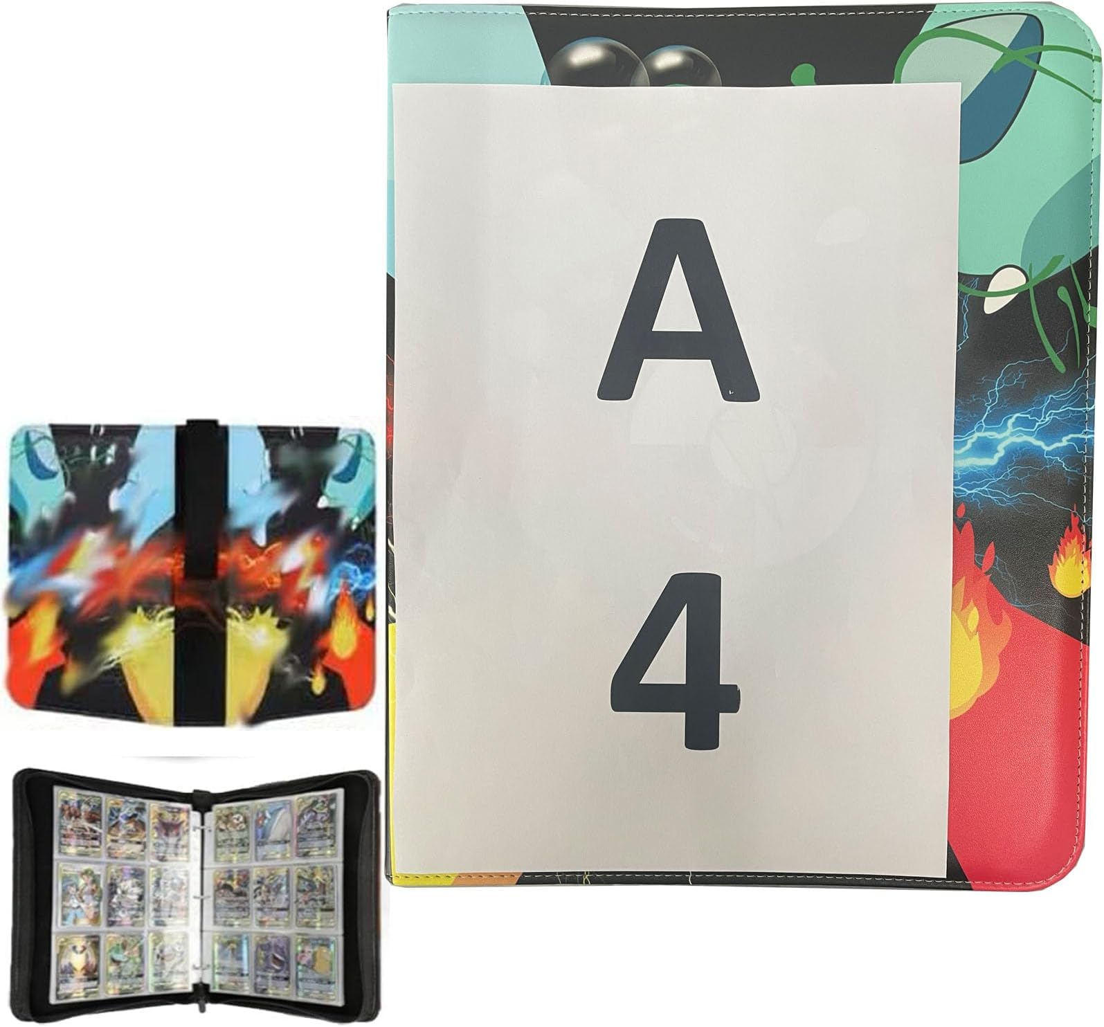 Premium 1000+ Pockets Card Binder,16 Pockets Trading Card Binder ...