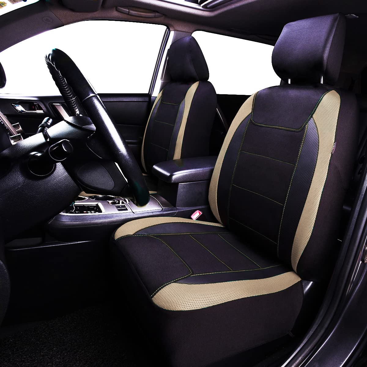 Snapklik.com : Flying Banner Car Seat Covers Quality Carbon Fiber Air ...