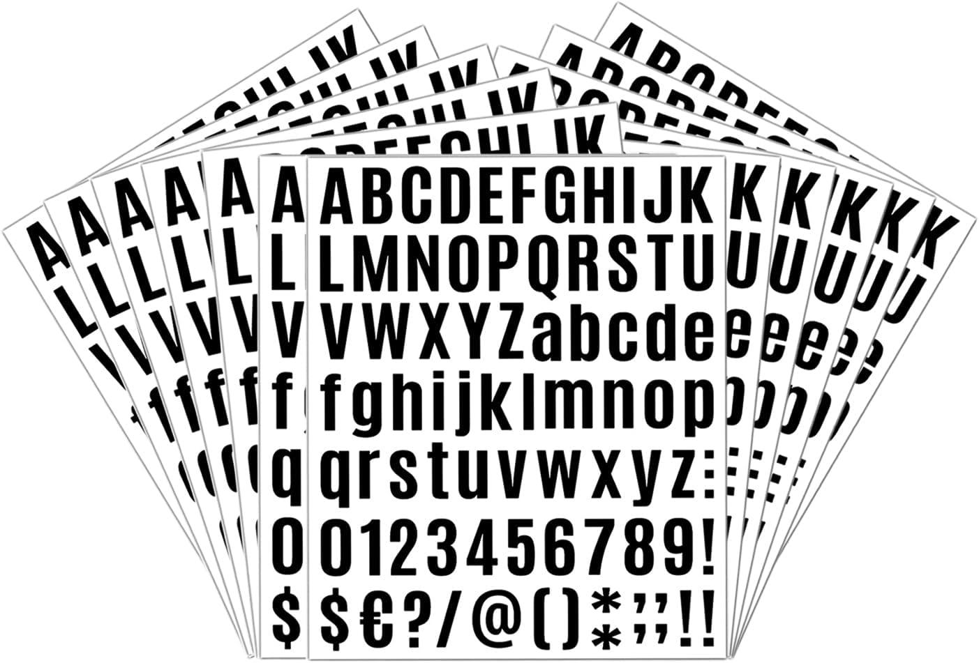 Scrapbook Letters Free 280-Piece Arabic Letter Stickers - 1 Inch Self ...