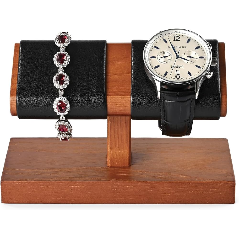 $4/mo - Finance Oirlv Solid Wood Double Watch Display Stand Watch ...