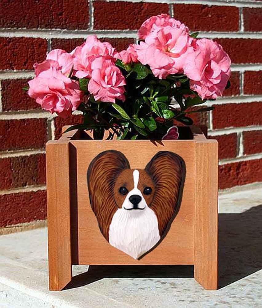 Amazon.com : Papillon Planter Flower Pot Brown White : Patio, Lawn & Garden