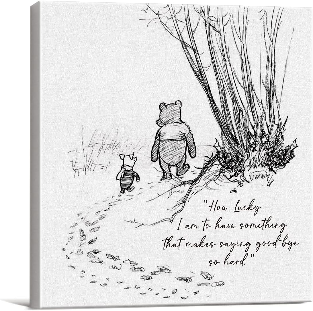 Amazon.com: Classic Winnie the Pooh Quote Wall Art Decor How Lucky I am ...