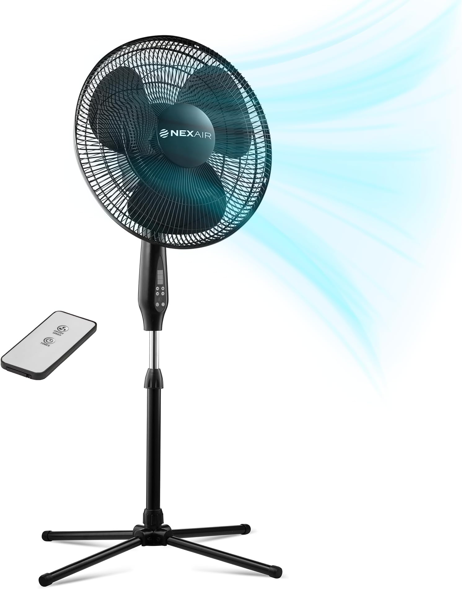 Amazon.com: NEXAIR Oscillating 16 Inch Pedestal Stand Up Fan, Quiet ...