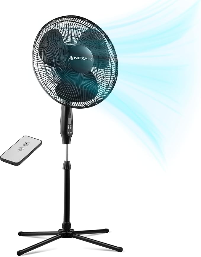Amazon.com: NEXAIR Oscillating 16 Inch Pedestal Stand Up Quiet ...