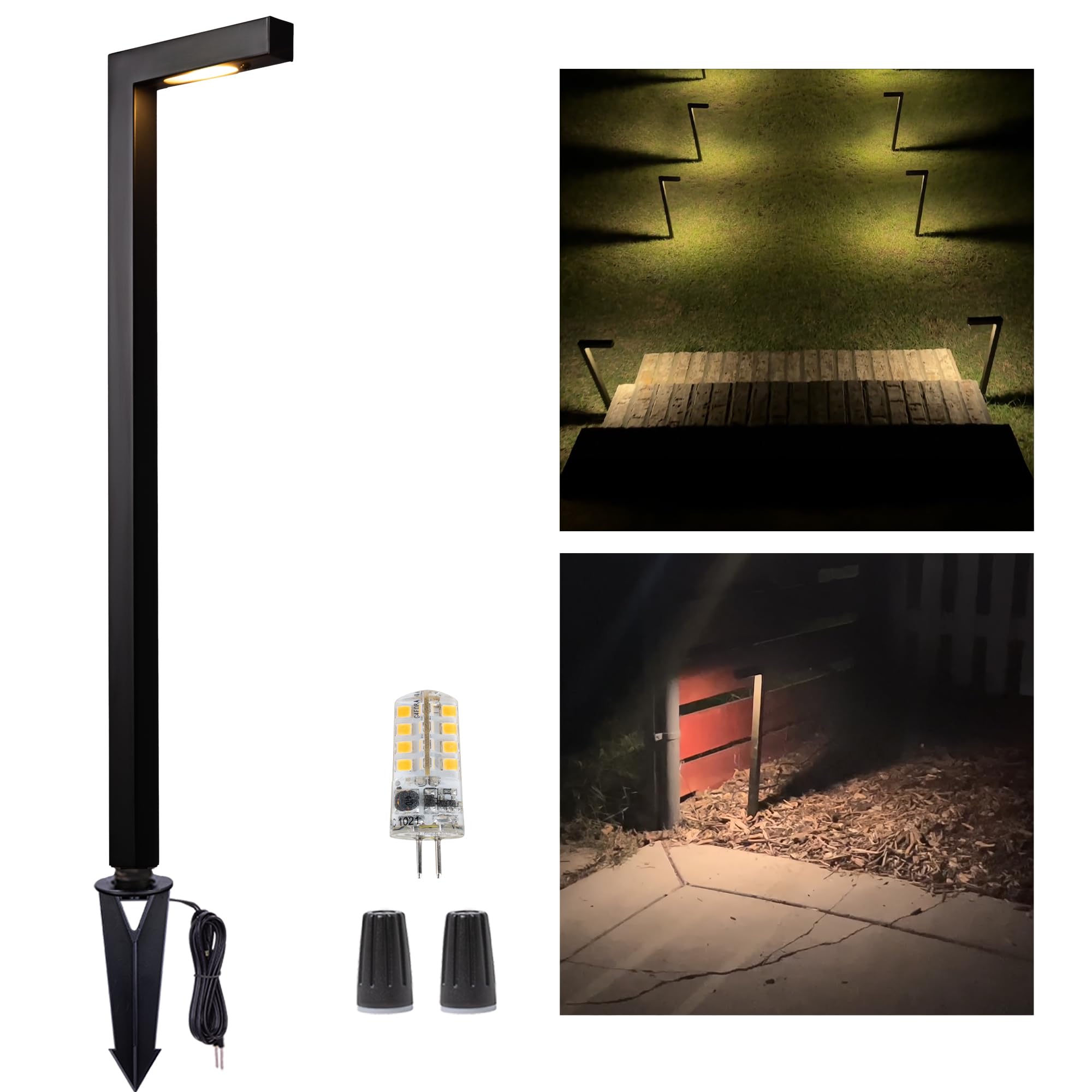 Gardenreet Landscape Path Lights Brass, 12V Low Voltage Pathway Lights ...