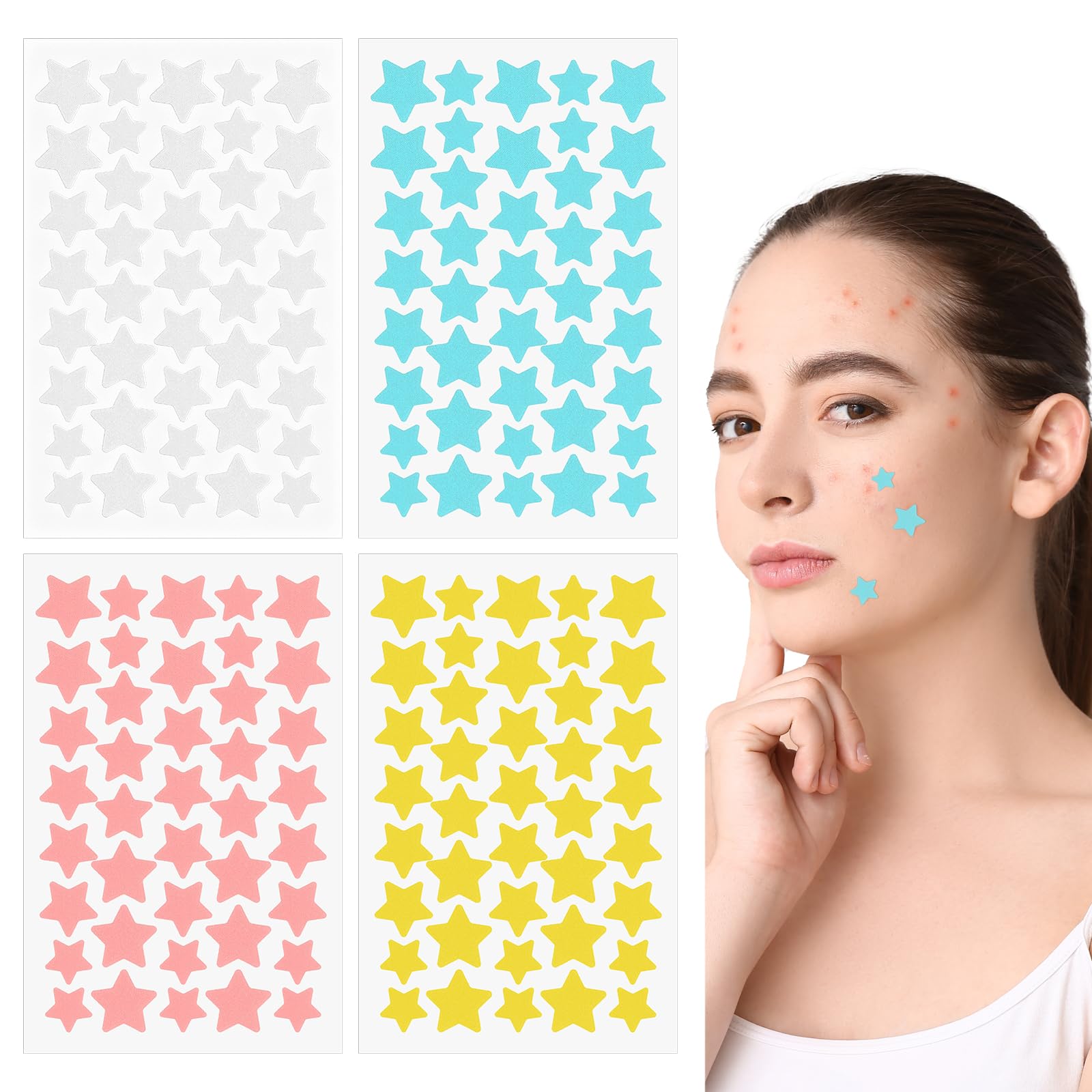 Amazon.com: Sibba Face Pimple Patches 160 Pcs Cute Star Zit Covers ...