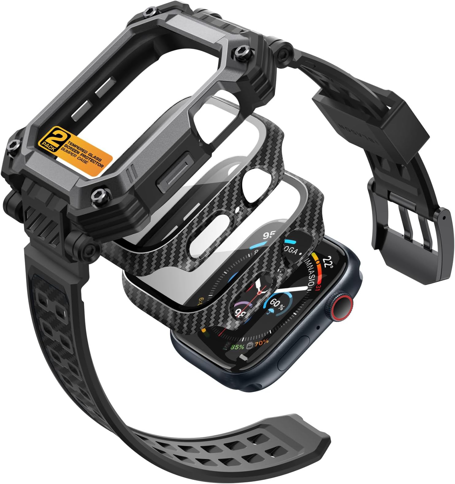 Amazon.com: Goton Metal Case Compatible with Apple Watch Series 10 46mm ...