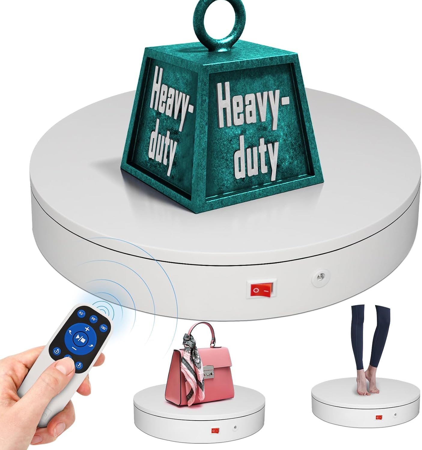 Amazon.com: 12.6In Remote Motorized Electric Turntable Rotating Display ...