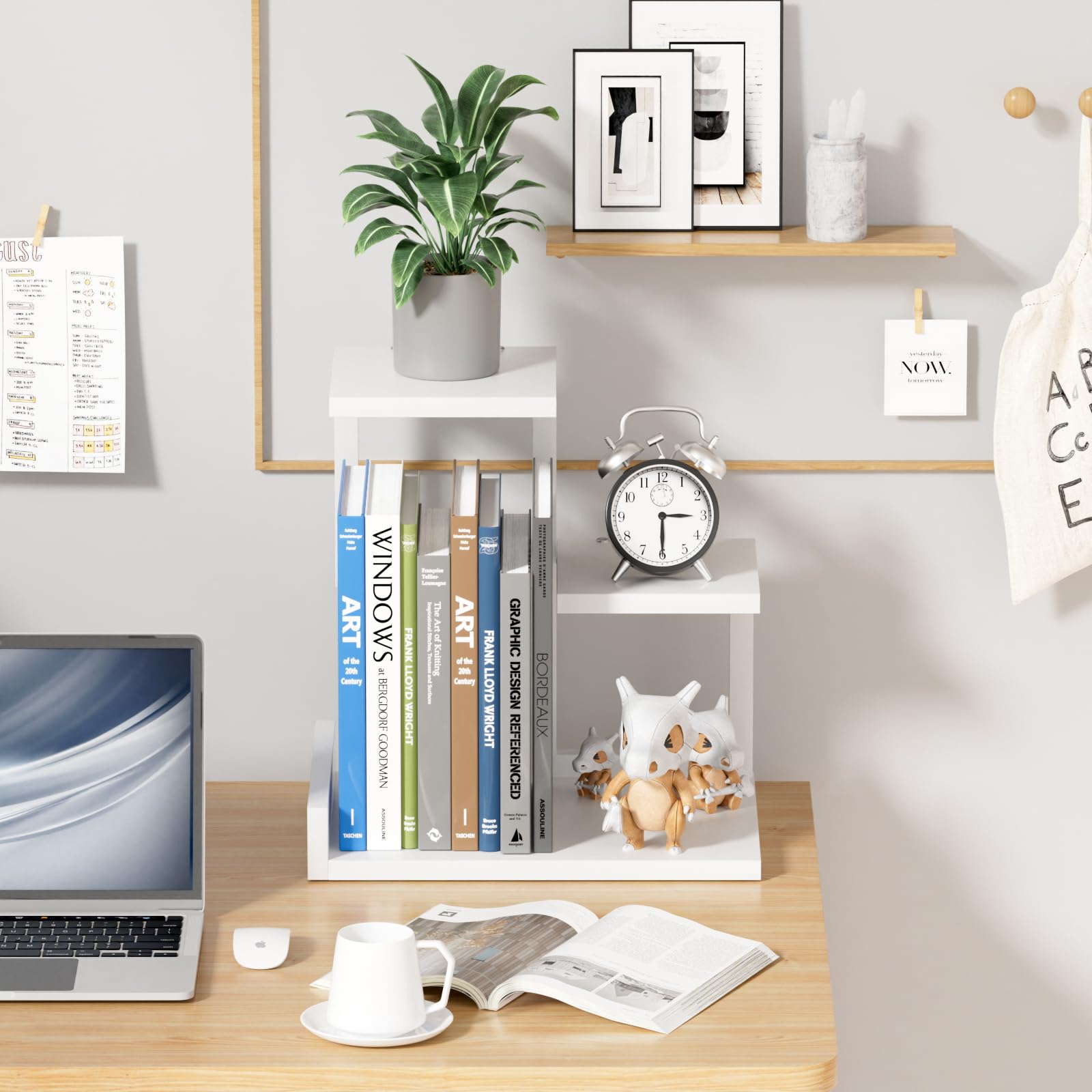 Snapklik.com : Gannyfer Desk Shelf Organizer - Wood Desktop Shelf ...
