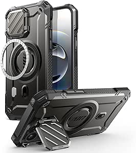Amazon.com: SUPCASE for iPhone 17e/16e Case with Camera Cover Stand ...