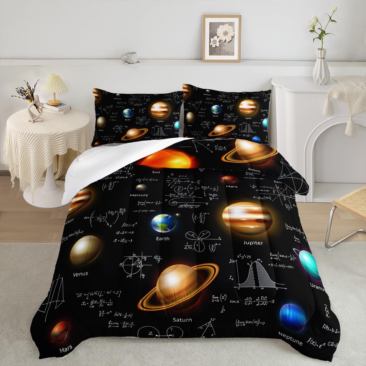 Solar System Comforter Twin Pillow Kids Solar System Bedding Pc Boy