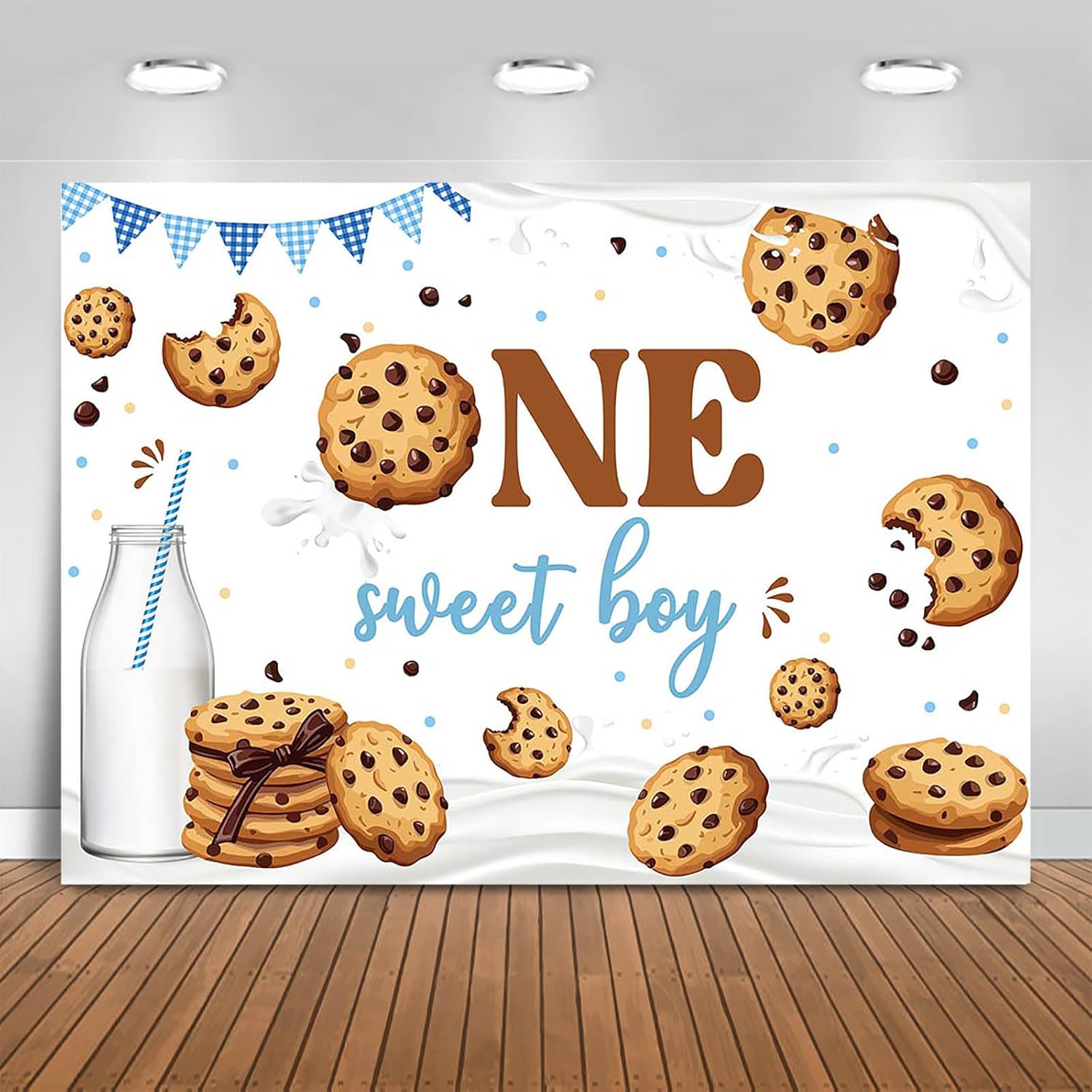 Amazon.com : Fitumiw Cookie 1st Birthday Backdrop 7x5ft One Sweet Boy ...