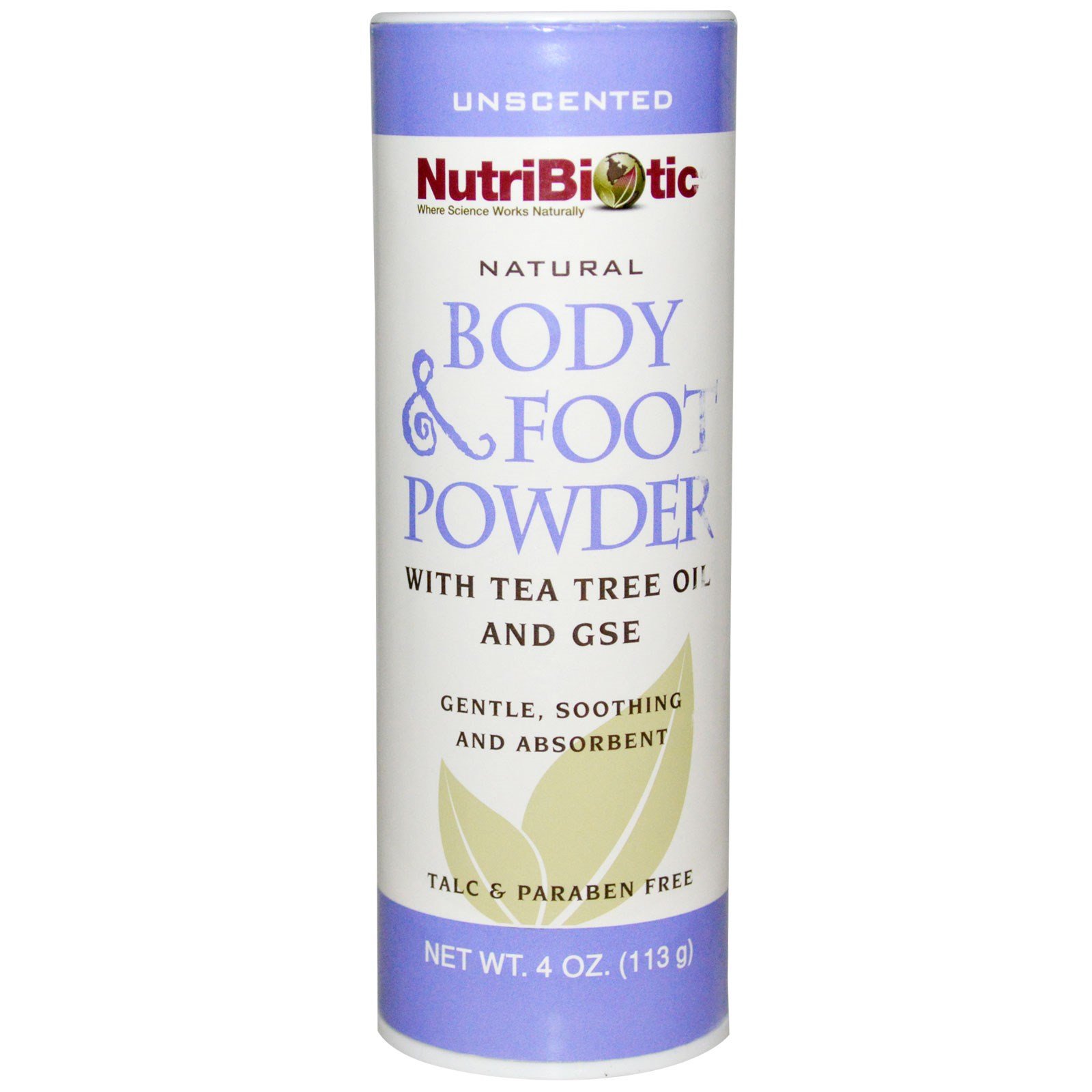 Snapklik.com : NutriBiotic, Natural Body & Foot Powder, Unscented, 4 Oz