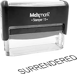 Amazon.com: Surrendered Self Inking Stamp - TxDMV Compliant - Required ...
