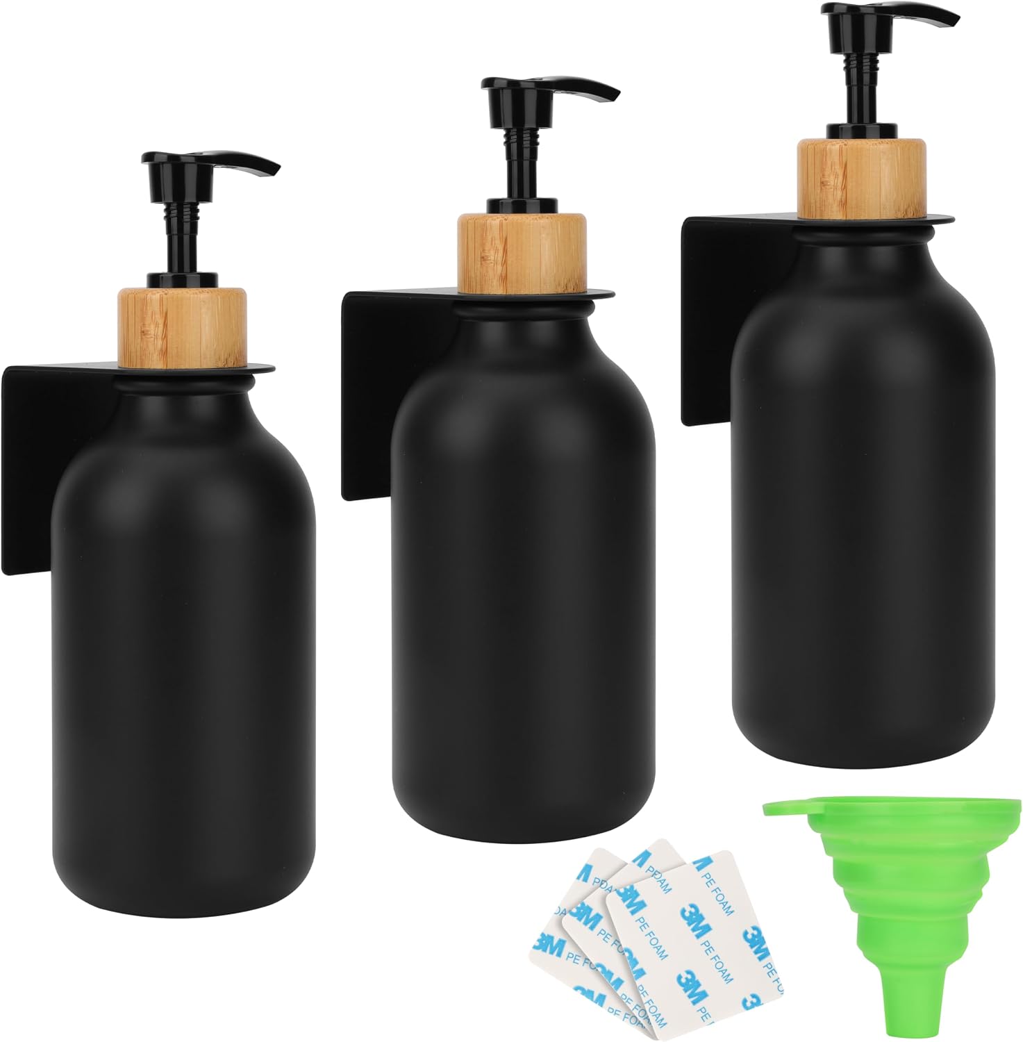 Amazon.com: Belle Vous 3 Pack of Shampoo and Conditioner Dispensers ...