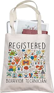 Amazon.com | TOBGBE RBT Gifts Behavior Therapist Travel Canvas Bag ABA ...