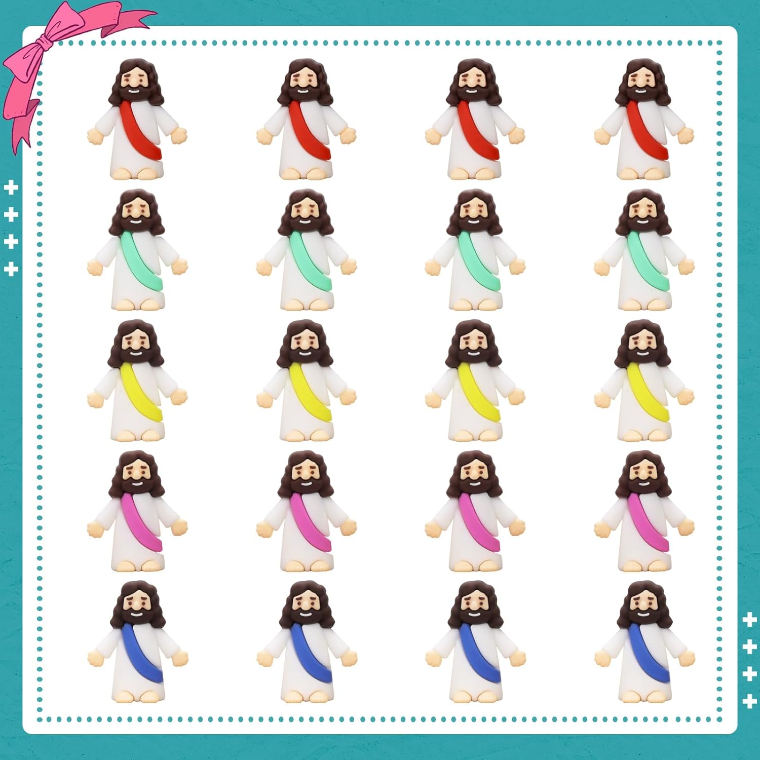 Amazon.com: 20 Pcs Little Jesus Figurines Mini Jesus Figures Pocket ...