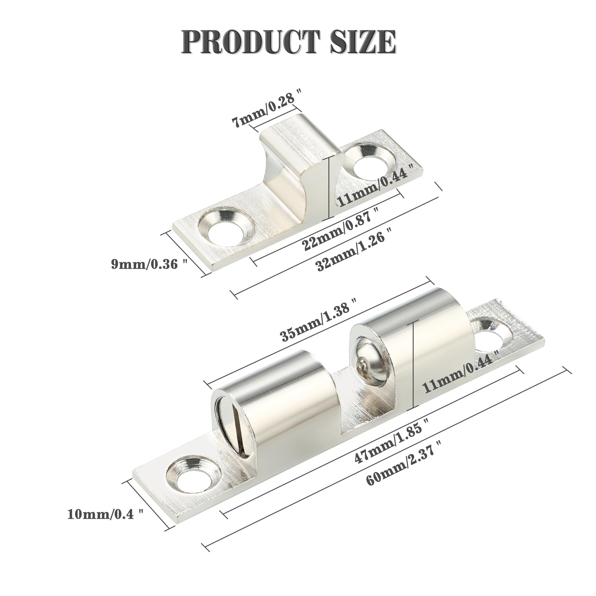 Snapklik.com : Double Roller Catch Cabinet Latches,Adjustable Double ...