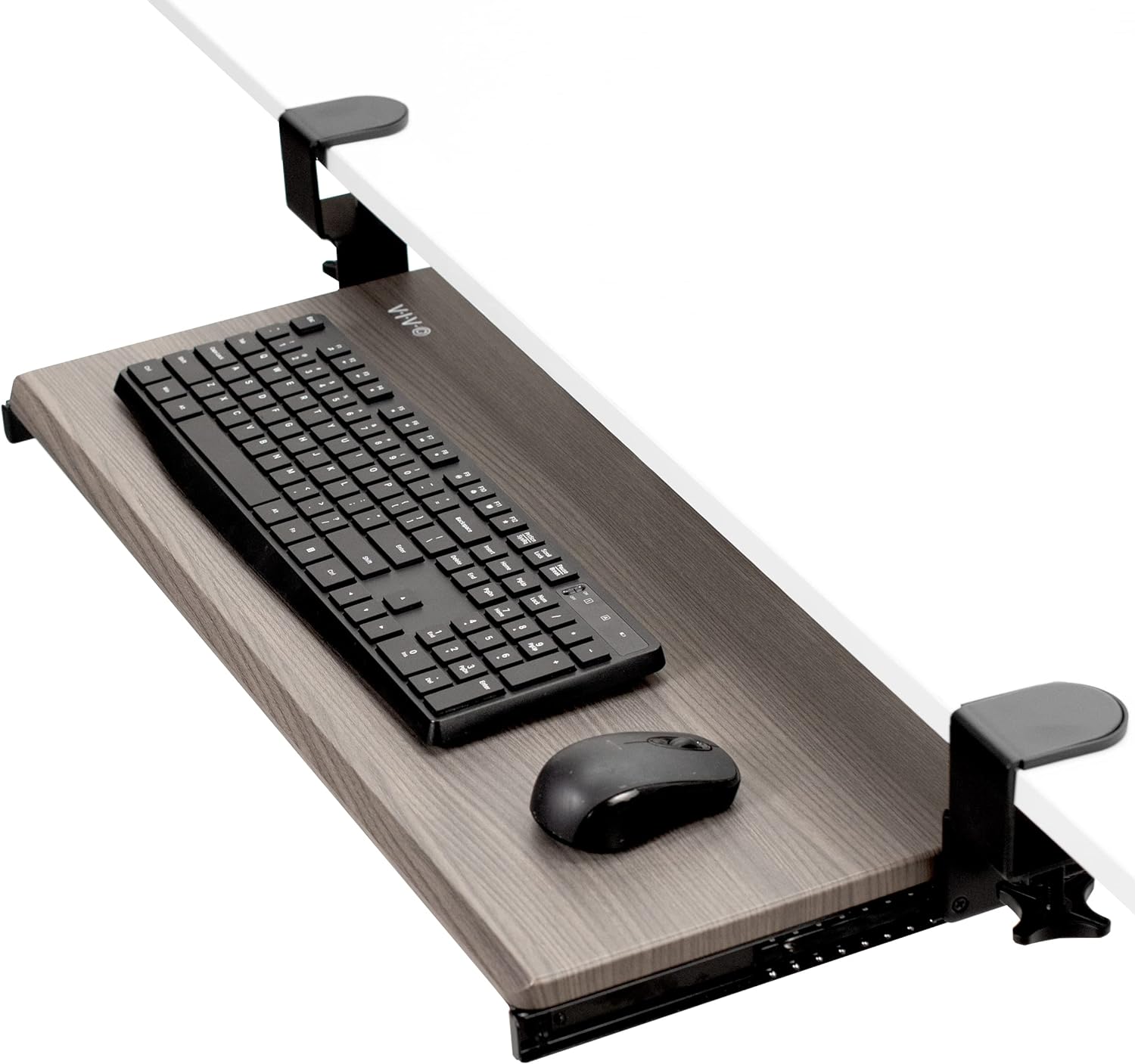 VIVO Large Clamp-on Computer Keyboard and Mouse Under Desk Slider Tray ...