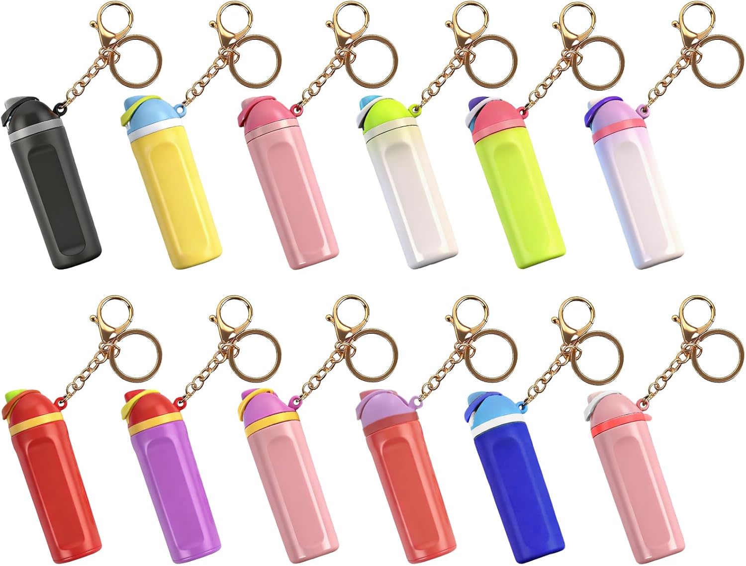 Canumer 12 Pack Mini Tumbler Keychains for Owalas Water Bottles, Cute ...