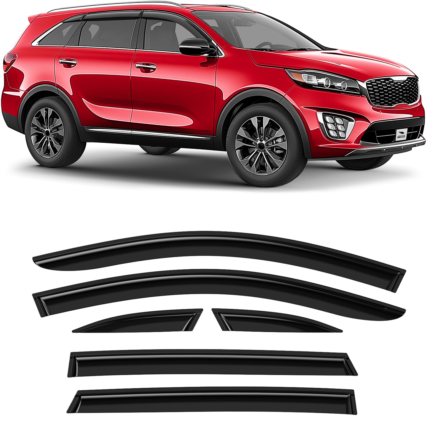 Snapklik.com : Voron Glass Tape-on Extra Durable Rain Guards For Kia ...