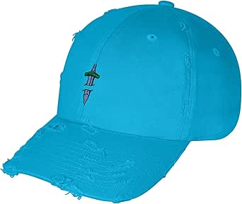 JPAK Sword Vintage Dad Hat Frayed Embroidered Cap Knight Aqua at Amazon ...