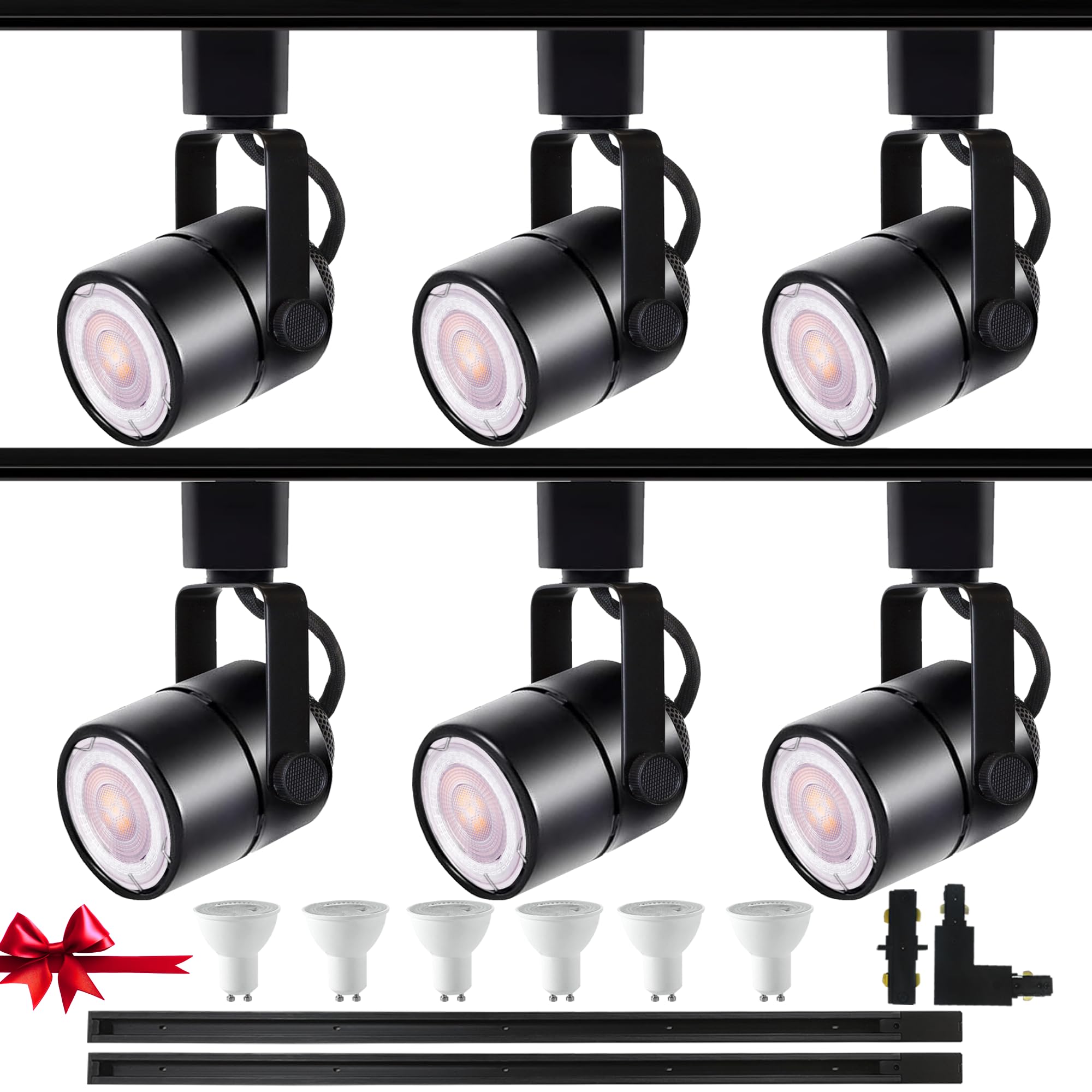6 Packs H Track Lighting Kits with 3.28FT*2 H Type Track Rails,6000K ...