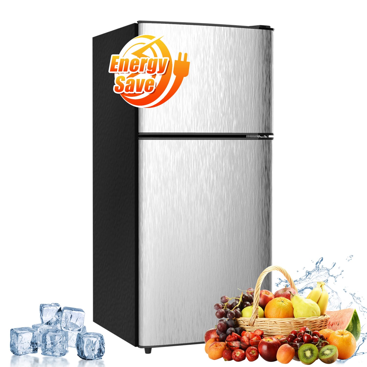 Amazon.com: Cucina Magica Mini Fridge with Freezer, 3.2 cuft Small ...