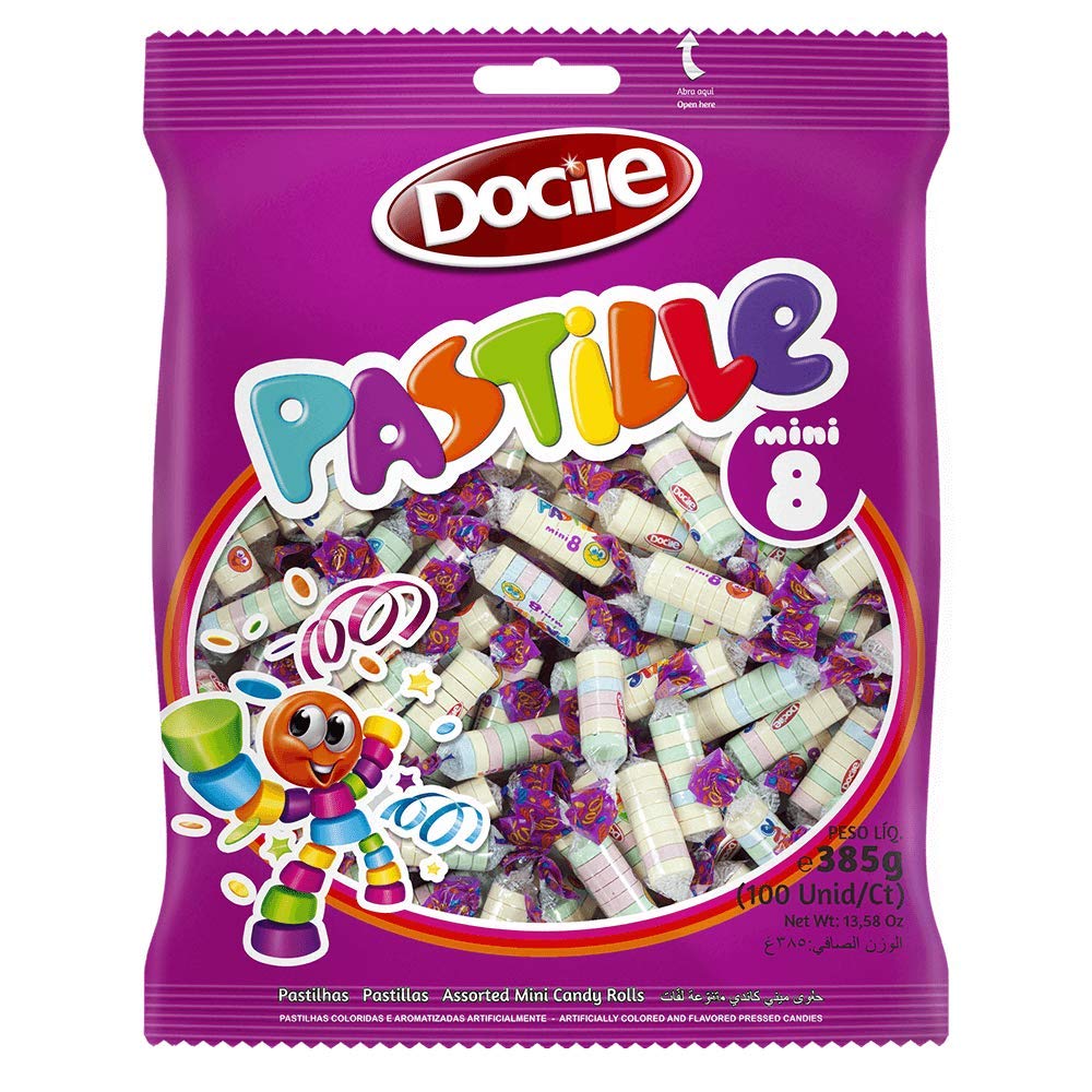 Pastilha Pastille Mini 8 Sortida 385gr C/100 - Docile | Amazon.com.br