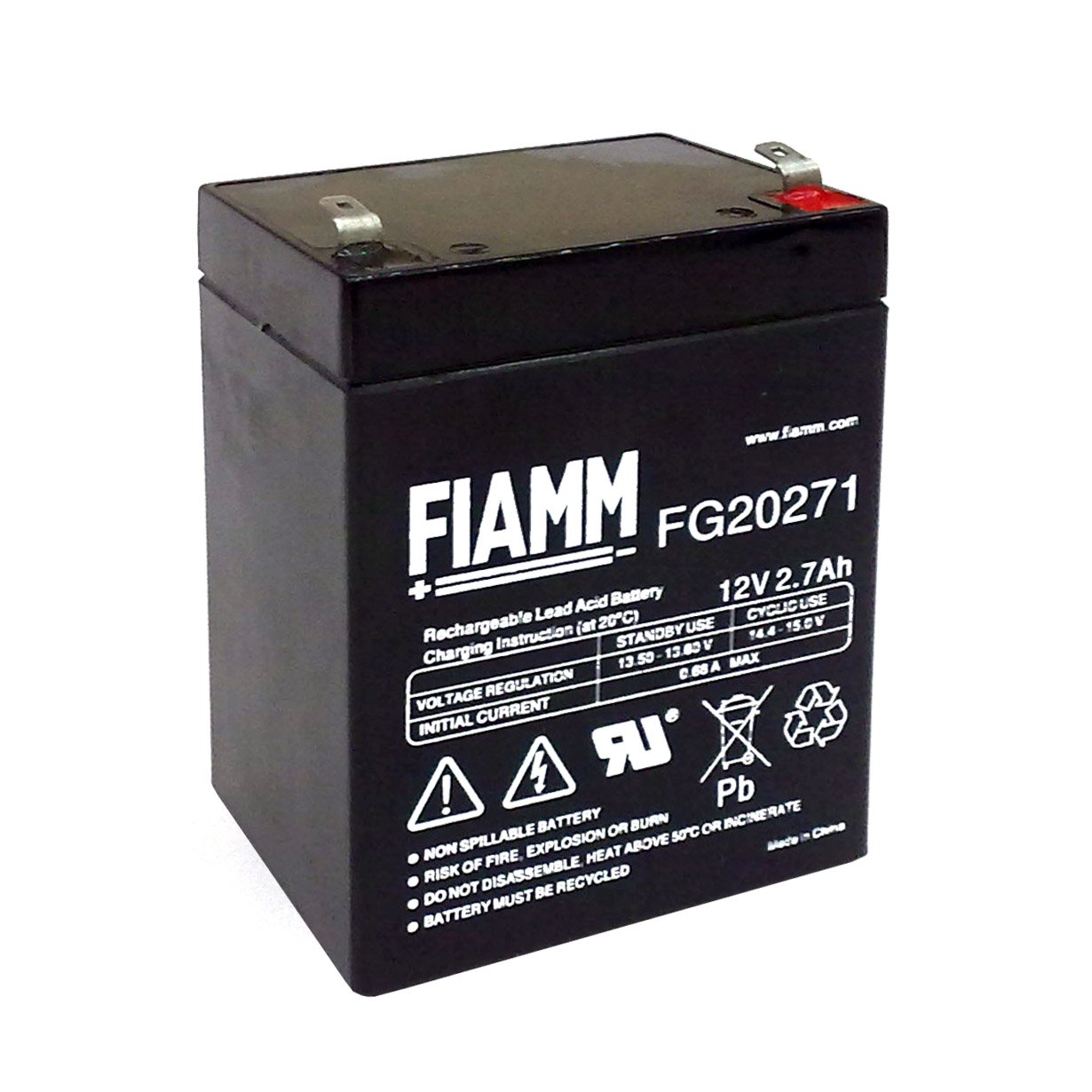 FIAMM - Battery Fiamm 12V 2.7Ah FG20271 - FG20271 : Amazon.co.uk ...