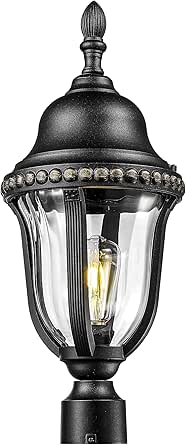 FEMILA Large Outdoor Post Light, 21" Outdoor Post Lighting Fixture Pole ...