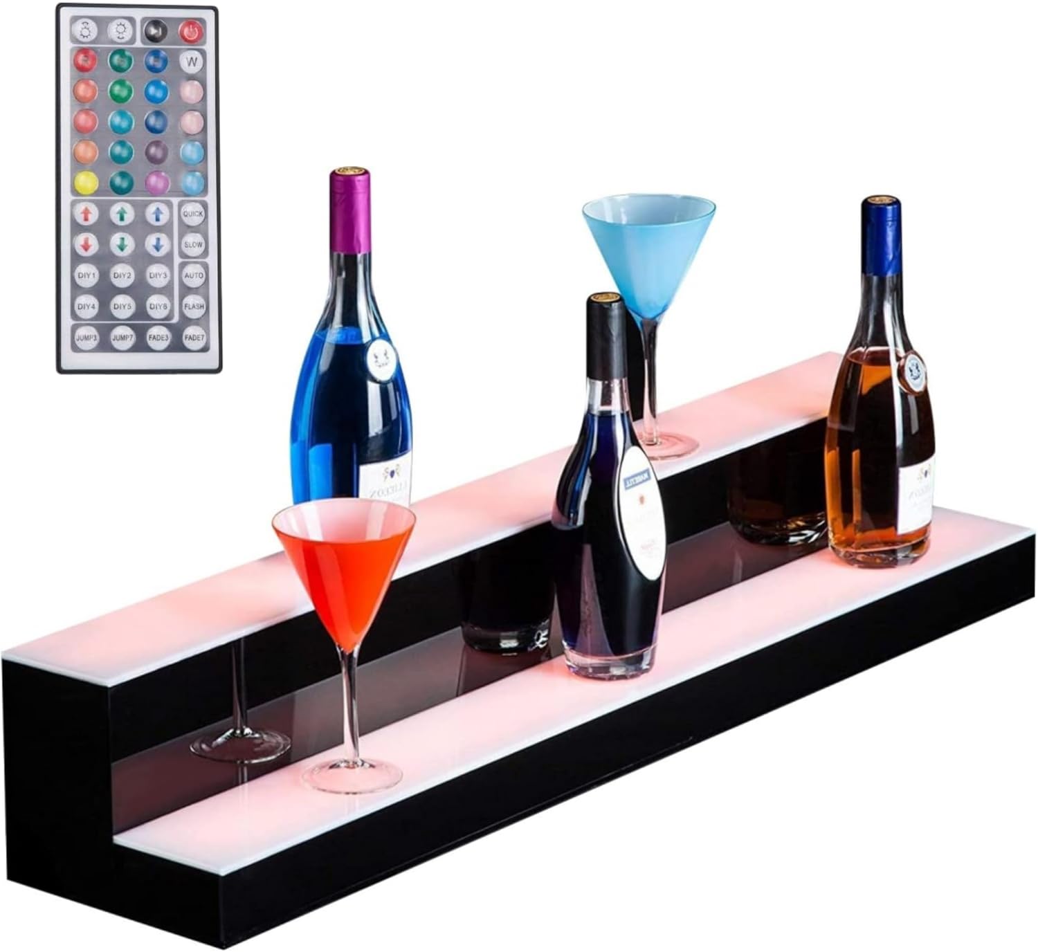 Amazon.com: Lumelay LED Lighted Liquor Bottle Display Shelf LED Bar ...