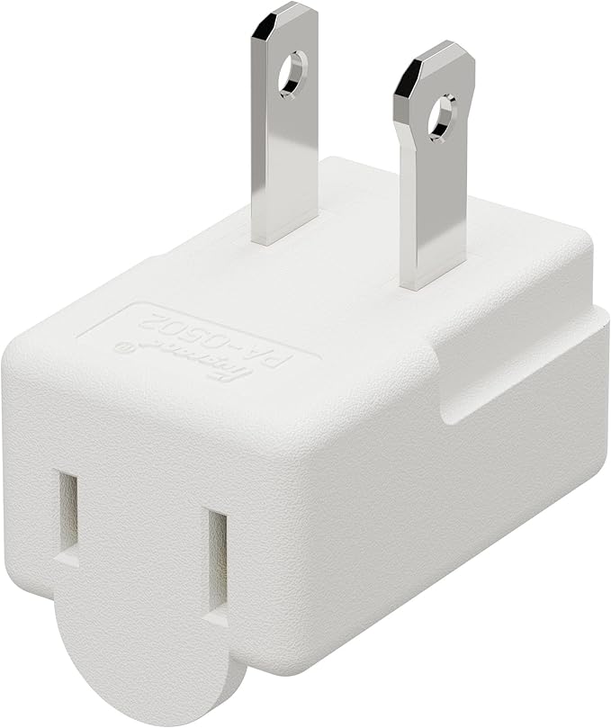 Amazon.com: Polarized 2-Prong L Type Adapter, Vertical Right Angled ...