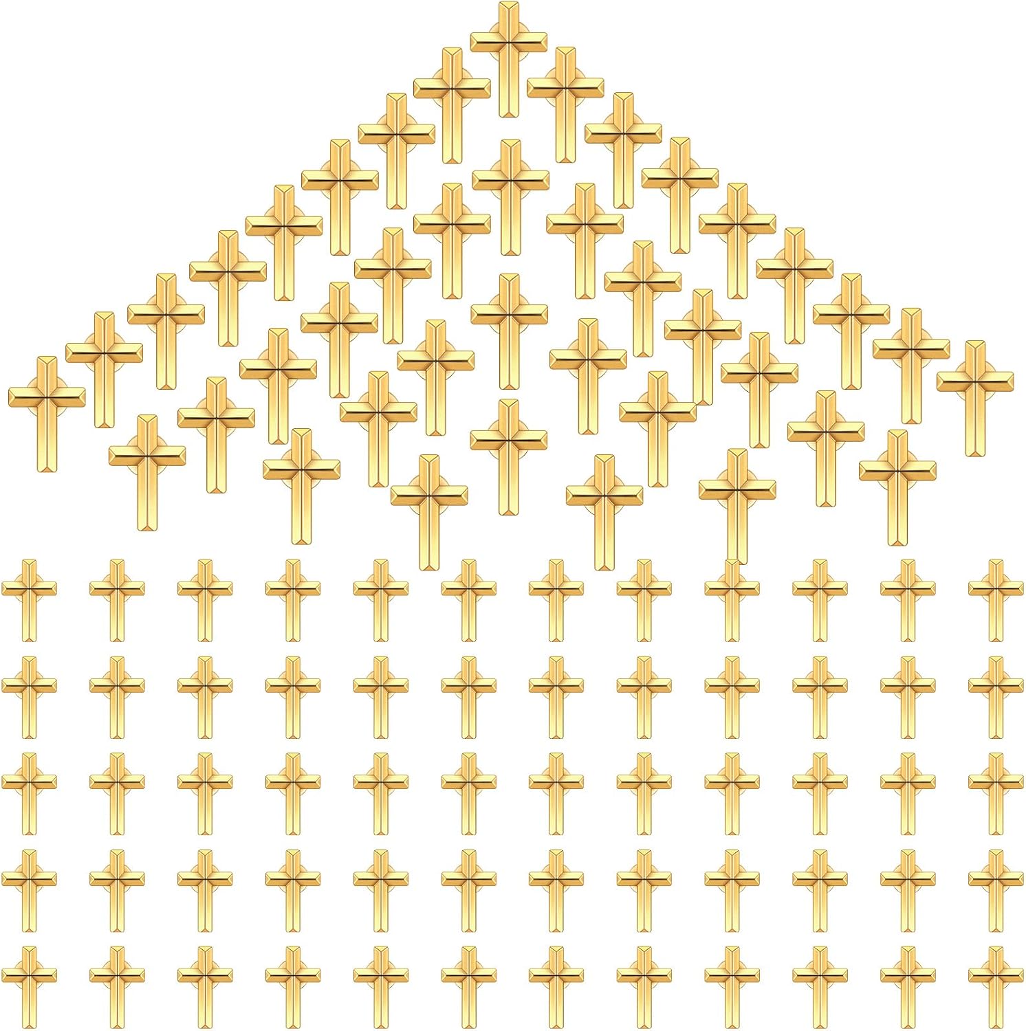 Amazon.com: Glitinsel 100 Pcs Cross Pins Bulk Metal Golden Silver ...