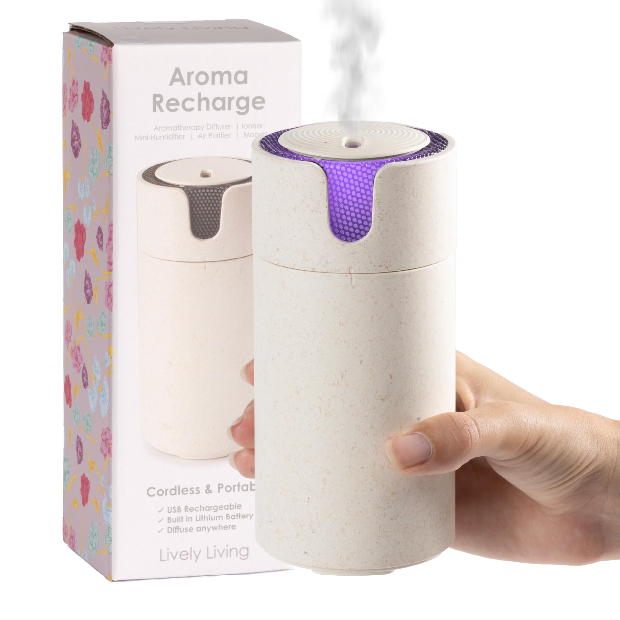 Aroma Recharge Cordless Diffuser - Portable Aromatherapy Diffuser with ...