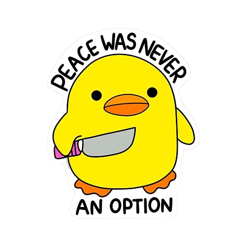 Amazon.com: Chick with Knife, Peace was Never an Option, Funny Cute ...