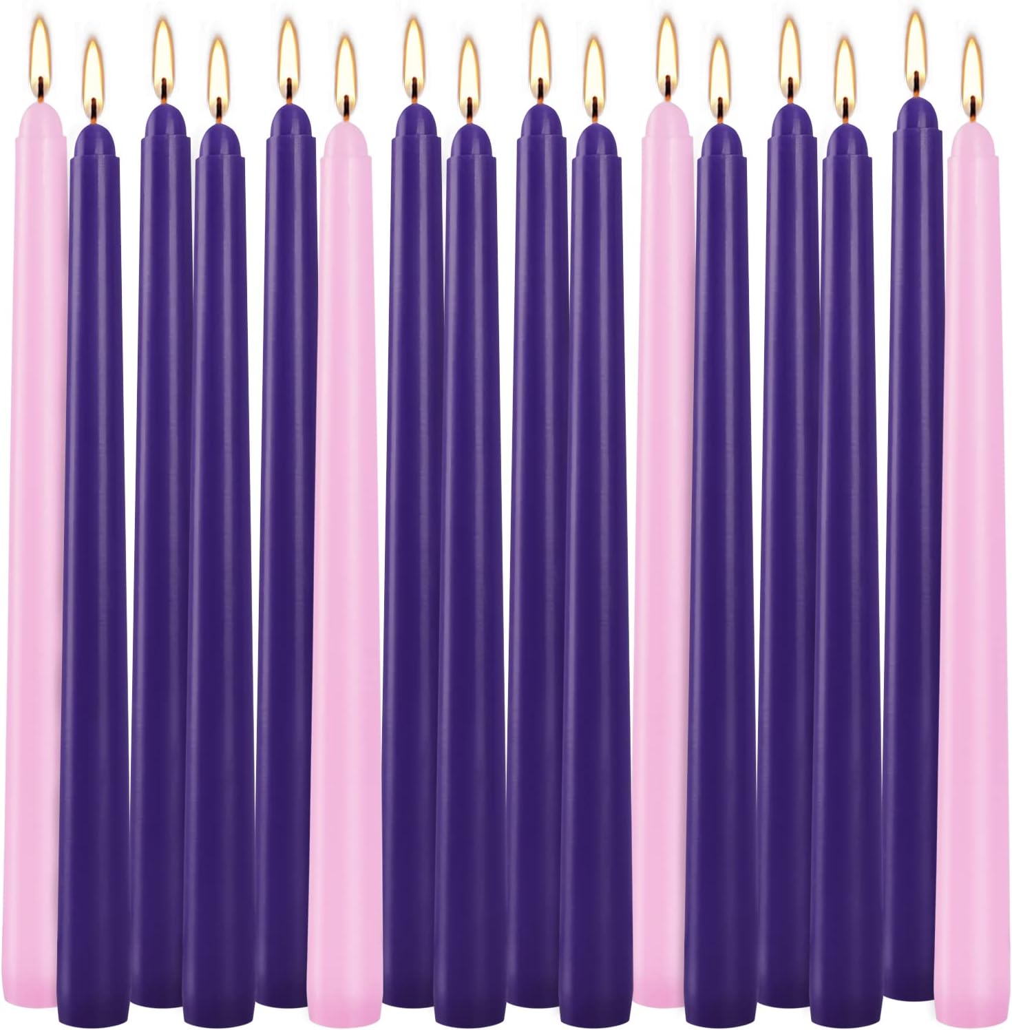 Velas cónicas de Adviento con palabras de amor paz esperanza alegría en ...