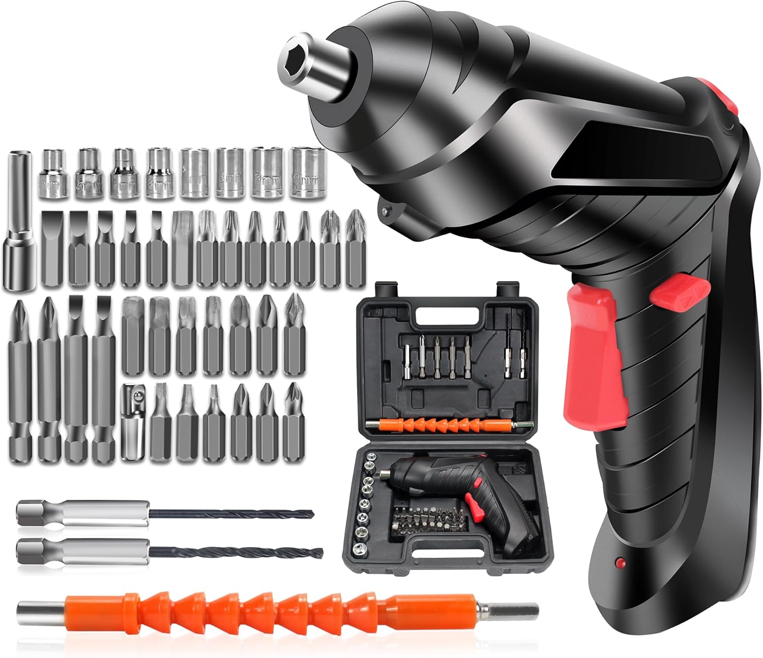 Amazon.com: Electric Screwdriver 47pcs Cordless Screwdriver 3.5N.m ...
