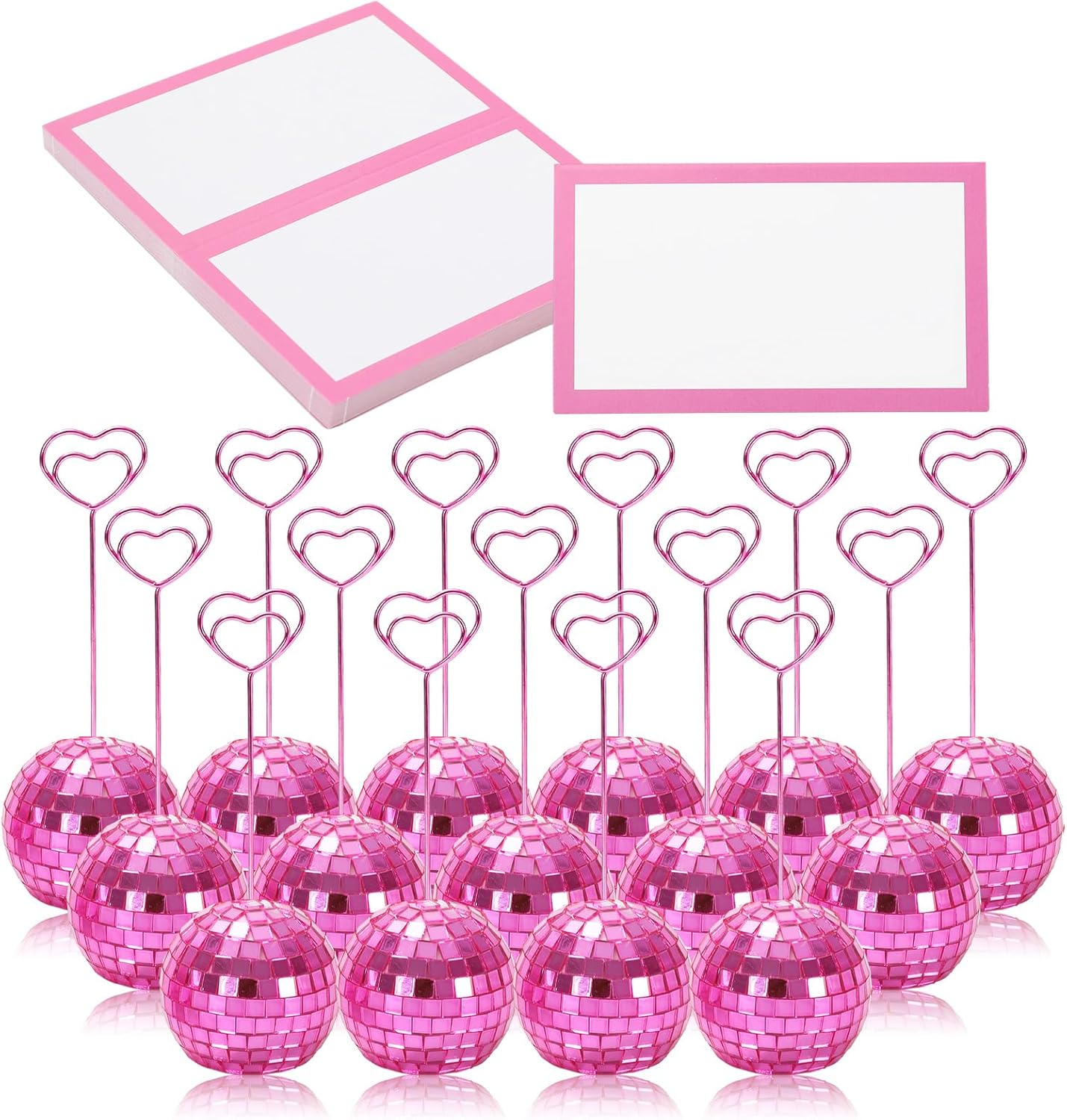 Amazon.com: Whaline 60Pcs 2 Inch Disco Ball Table Number Holders Place ...