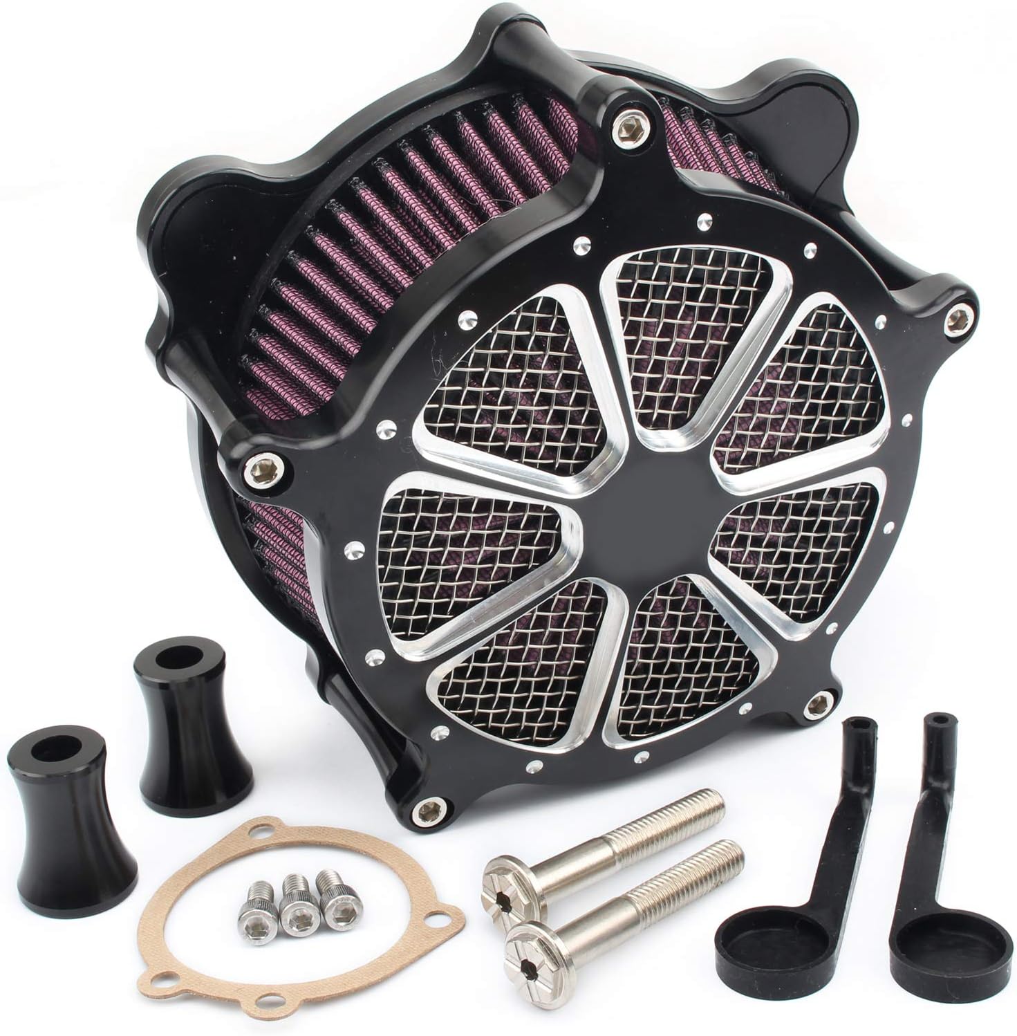 Amazon.com: Motorcycle Air Cleaner Intake Filter Venturi Cut Filters ...