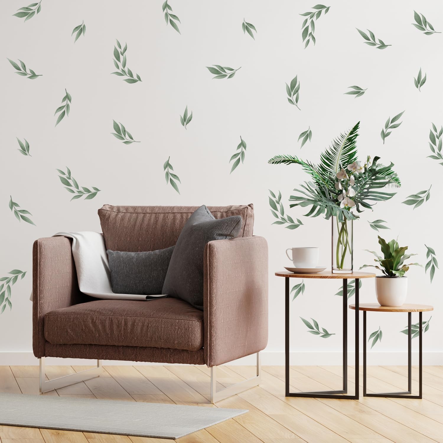 Amazon.com: LHIUEM Green Leaves Stickers 56 PCS Boho Decals Sage Green ...