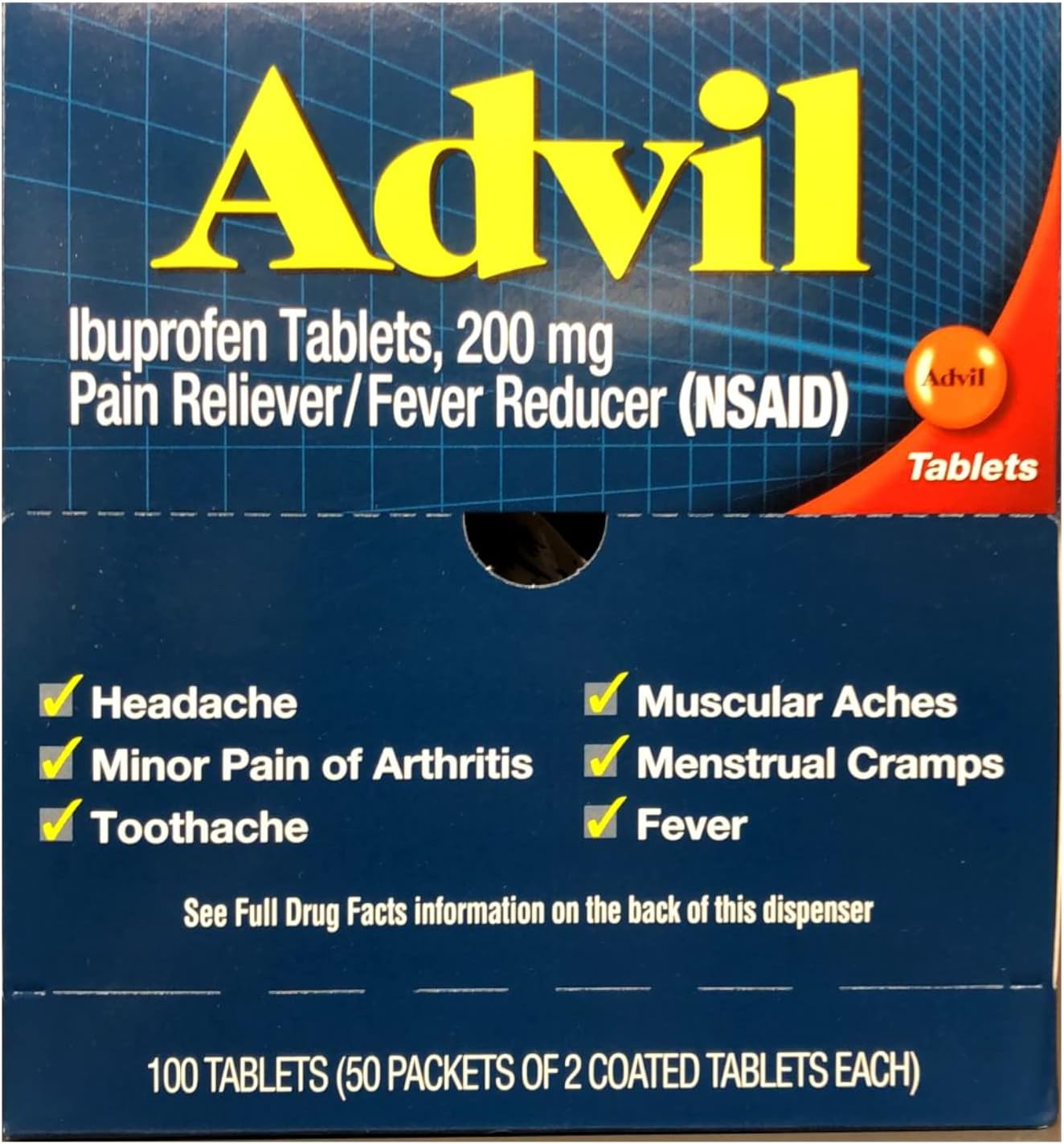 Amazon.com : Advil Pain Reliever/Fever Reducer Coated Tablet Refill ...