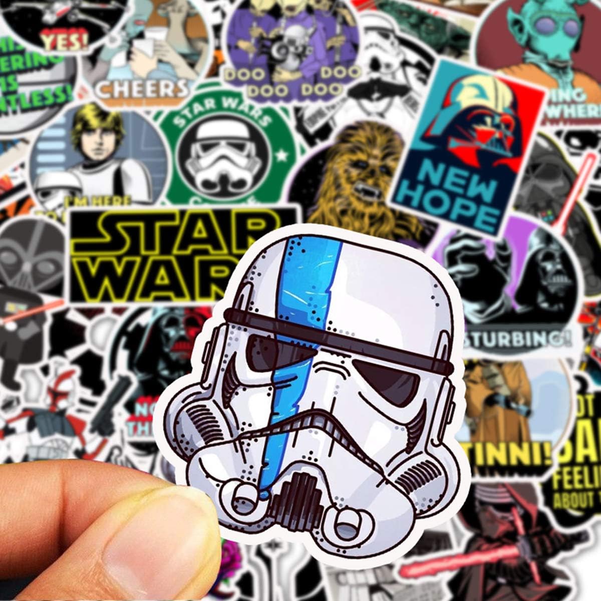Calcomanías para fanáticos del cine de Star Wars para laptop, botella ...