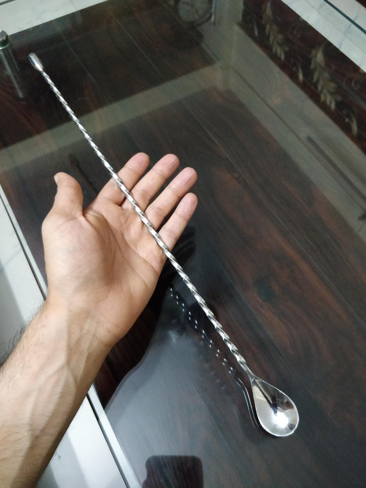 Buy NJ Teardrop Bar Spoon, Extra Long Bar Stirrer 40 cm, Cocktail Spoon ...