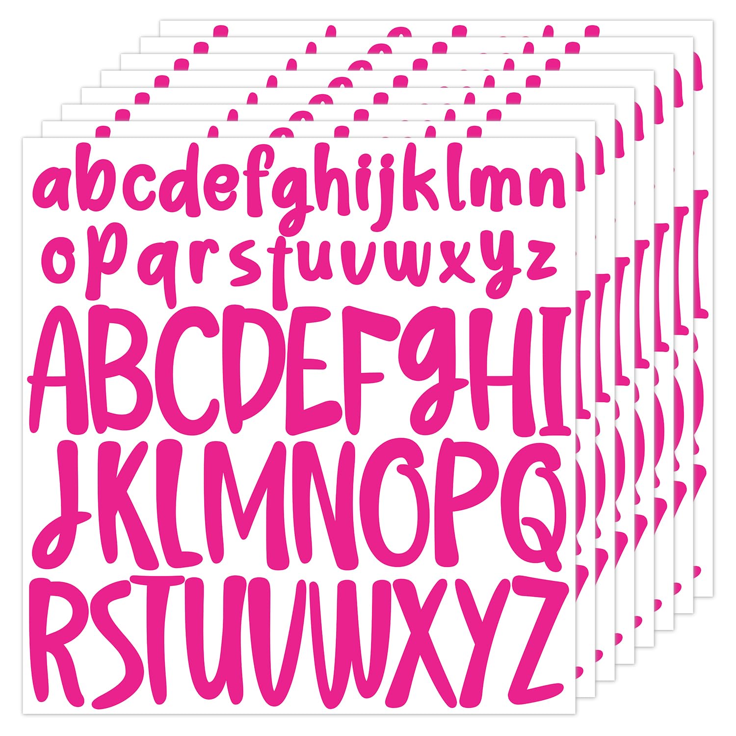 Amazon.com: 416pcs 8 Sheets Letter Stickers, 1 Inch 2 Inch Self ...