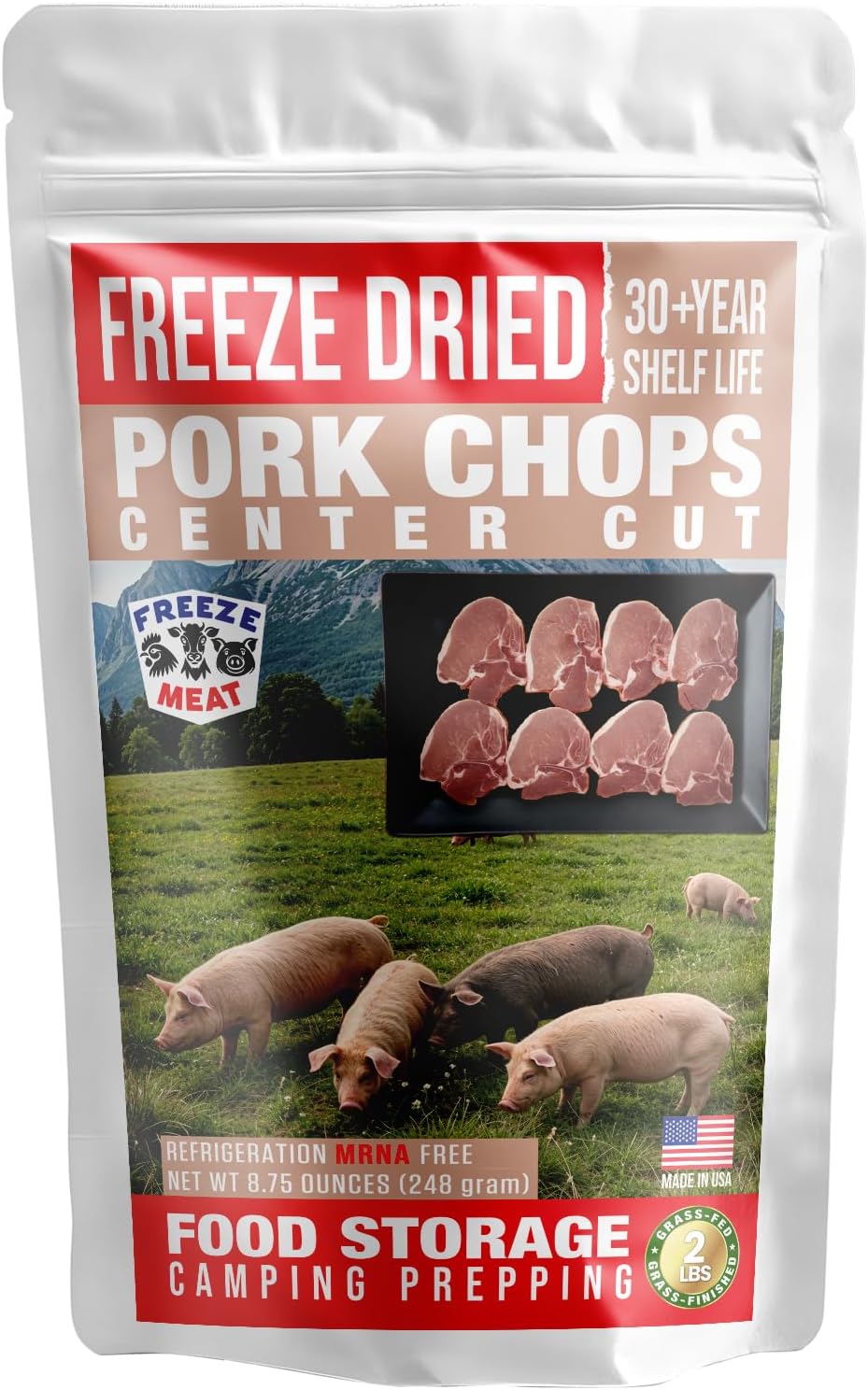 Amazon.com: FREEZE DRIED Pork Chops Center Cut Uncooked | 8-Count ...